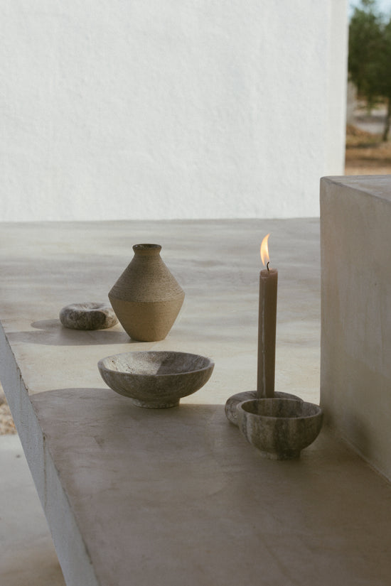 Medium Bowl, Gray Travertine Marble – Devon Liedtke